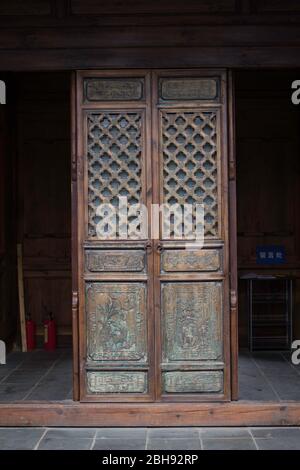 Detail of a courtyard house in Beijing, Qing dinasty. Every single ...