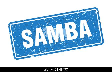 samba stamp. samba square grungy blue sign Stock Vector Image & Art - Alamy