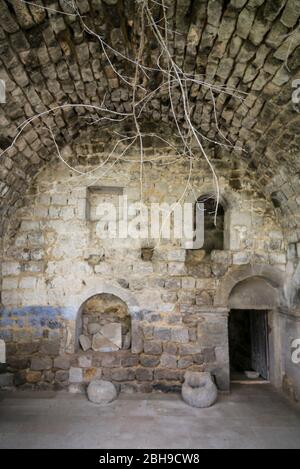 Armenia, Tatev, Tatev Monastery, 9th century, interior with visitors ...