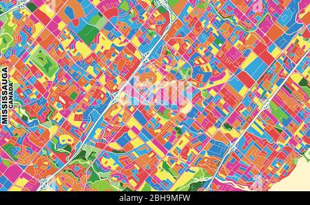 Mississauga map. Detailed map of Mississauga city administrative area ...