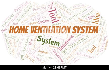 Ventilation System typography vector word cloud. Wordcloud collage made ...