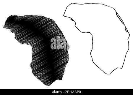 Kyzylorda City (Republic of Kazakhstan) map vector illustration ...