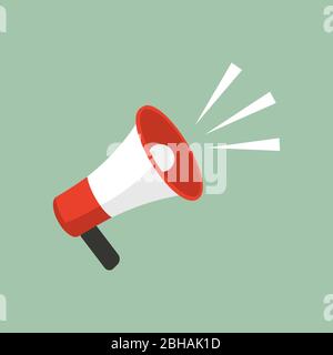 Megaphone Speaker Vector Icon Template Stock Vector Image & Art - Alamy