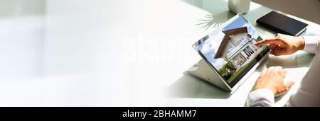 Online real estate concept on a laptop screen Stock Photo - Alamy