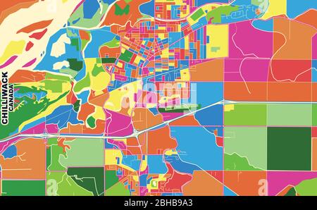 Chilliwack, British Columbia, Canada colorful high resolution vector ...