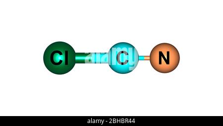 Cyanogen chloride toxic gas molecule. Skeletal formula Stock Photo - Alamy