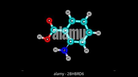Anthranilic acid is an aromatic acid with the formula C6H4NH2CO2H. The molecule consists of a ...