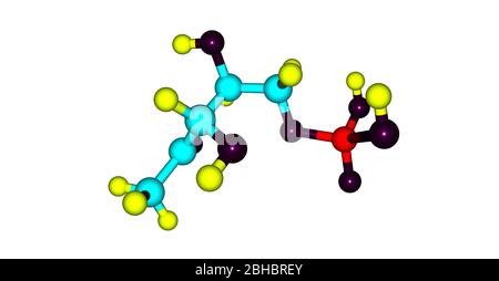 Dihydrogen phosphate or DOXP compound on white background. 3d ...