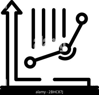Exponent diagram icon. Outline exponent diagram vector icon color flat ...