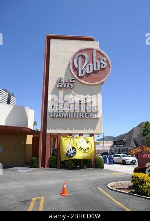A Bob's Big Boy Drive in Restaurant Iconic statue knockout on a white ...