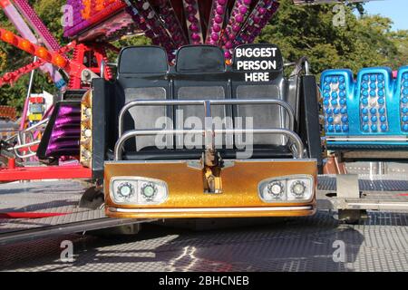 The Seats of a Fast Spinning Fun Fair Amusement Ride Stock Photo - Alamy