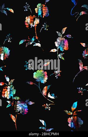 Seamless two tone hand drawn brushed effect pattern border swatch Stock ...