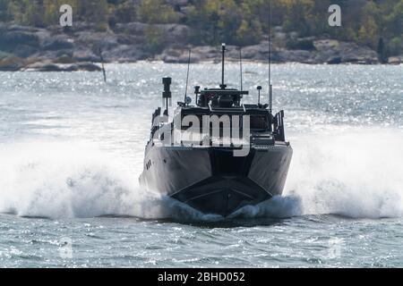 gothenburg, Sweden- April 24: CB90-class fast assault craft in the ...
