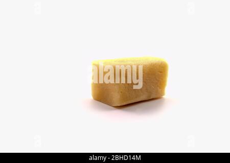 Raw Marzipan block isolated on white background Stock Photo - Alamy