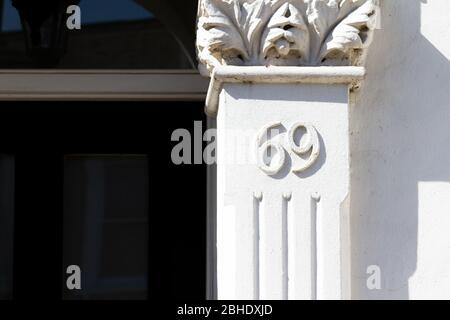 House number 69 sign Stock Photo - Alamy