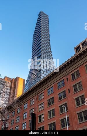 View of the new Telus Sky building stands out on the Calgary skyline ...