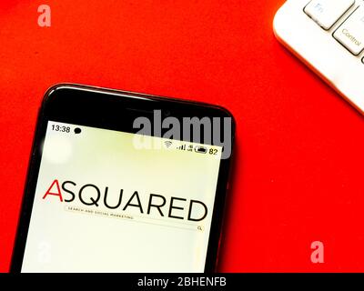 In this photo illustration Asquared logo is seen displayed on a ...