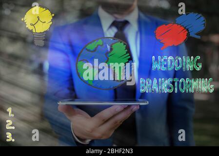 Handwriting text Wedding Brainstorming. Conceptual photo Getting ...