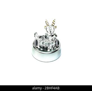 Crystal deer with antlers. A crystal souvenir Stock Photo - Alamy