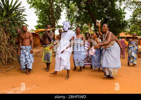 Welcome ceremony Ewe Tribe Togo West Africa Stock Photo - Alamy
