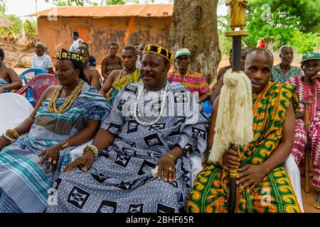Welcome ceremony in the Akato Viepe Village of the Ewe tribe by the ...