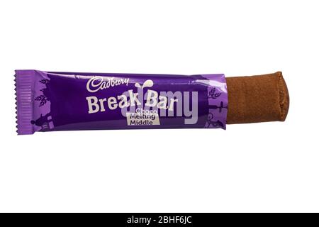 Cadbury Break Bar Choco Melting Middle chocolatey filling bar opened to ...