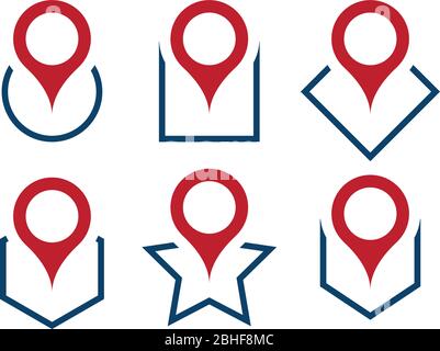 Navigation pin icon. Simple illustration of navigation pin vector icons ...