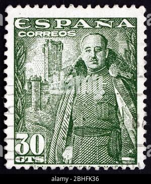 Spanish postage stamp - General Franco (Francisco Franco y Bahamonde ...