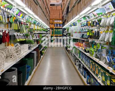 The Garden tools racks in Global House Hardware store in Thailand ...