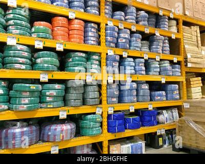The photo of a lot of rubber hose in Global House Hardware store in ...