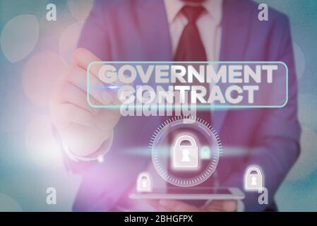 Handwriting text writing Government Contract. Conceptual photo ...