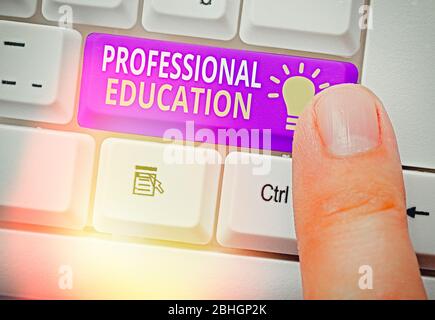Text sign showing Continuing Education. Conceptual photo Continued ...