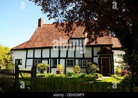 Old fashioned timber house in XIX century village in the middle of the ...