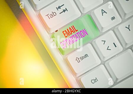 Writing note showing Email Optimization. Business concept for Maximize ...