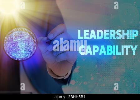 Writing note showing Leadership Capability. Business photo showcasing ...
