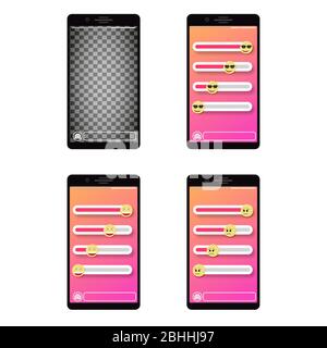 Sad slider bar interface indicator. Emotion face expression with mood ...