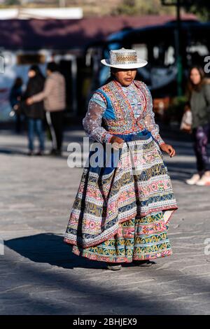 Colca valley,waititi dancer,Arequipa,Peru,South America Stock Photo - Alamy