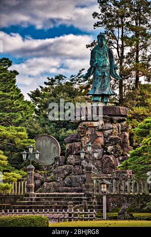 Kanazawa, Japan. Statue of Yamato Takeru no Mikoto, or Prince Ousu, a ...