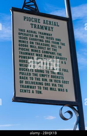The Pioche Aerial Tramway transported silver ore from the mines to the ...
