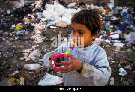 Roma living in squalid conditions at the Vardarishte landfill site by ...