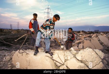 Roma living in squalid conditions at the Vardarishte landfill site by ...