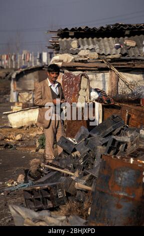 Roma living in squalid conditions at the Vardarishte landfill site by ...
