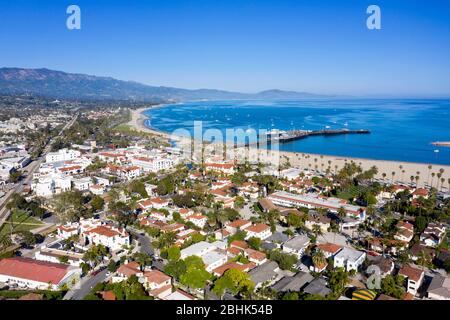 aerial view above Santa Barbara California Stock Photo - Alamy