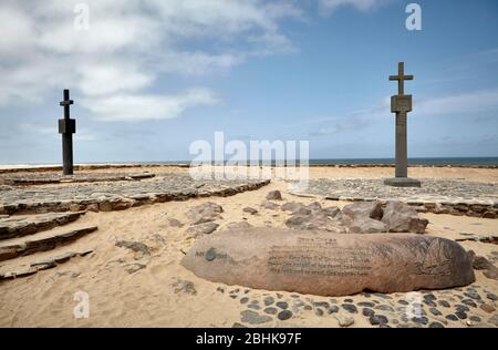 Cape Cross monument where the Portuguese Diego Câo landed and claimed ...