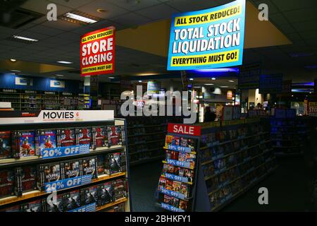 Blockbuster Interior Closing down Stock Photo - Alamy