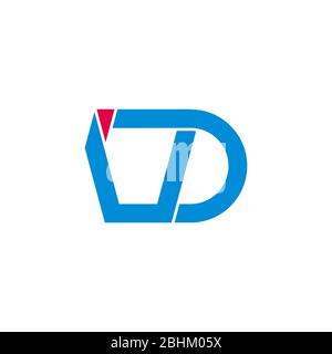 letter ud simple geometric line symbol logo vector Stock Vector Image ...