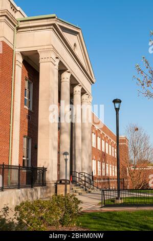 The entrance to Quaker Valley Middle school, the former Sewickley High ...