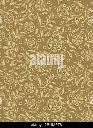 Floral Fine Seamless Pattern Stock Photo - Alamy