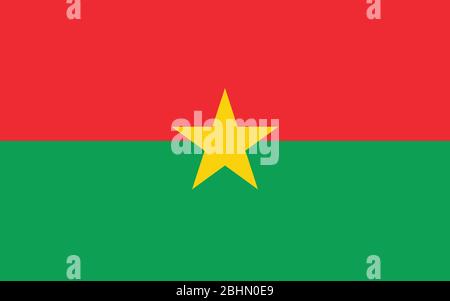 Burkina Faso Star Flag. Burkinabè Star Shape Flag. Country National ...