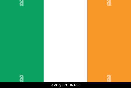 Ireland flag vector graphic. Rectangle Irish flag illustration. Ireland ...